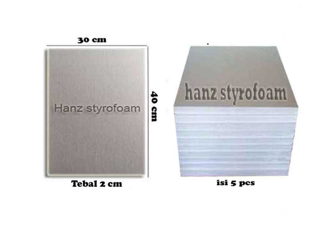 Jual Styrofoam tebal 2 cm uk 30 x 40 isi 5 pcs di Seller hans education ...