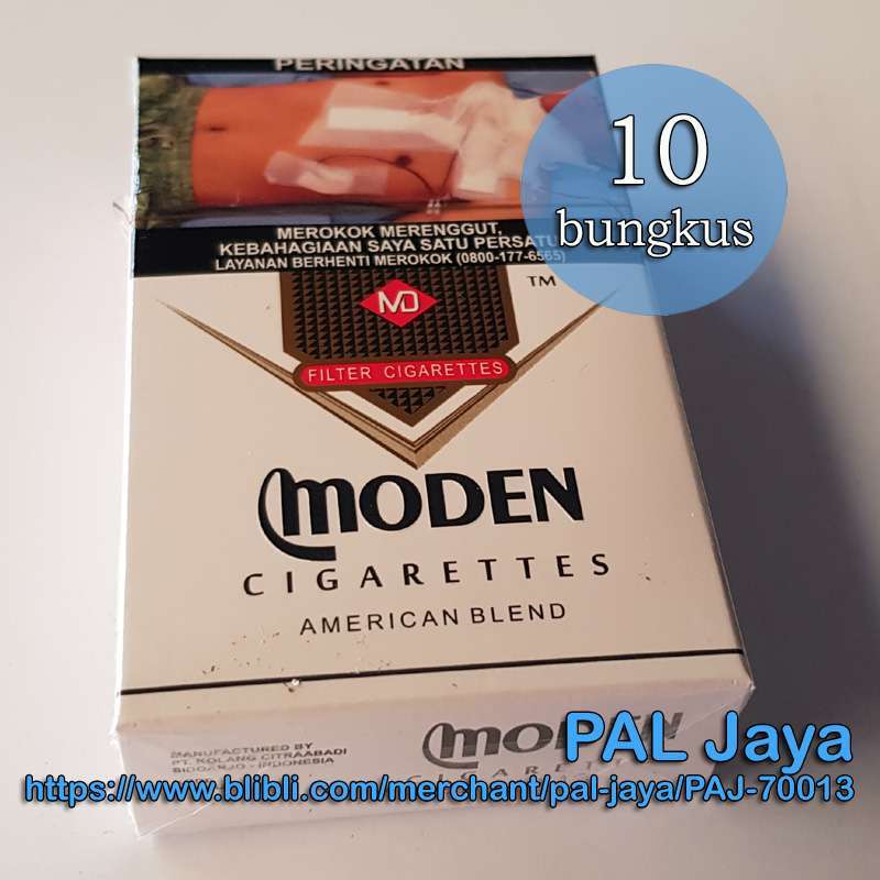 Jual Rokok Moden Putih 20 Batang [1 Slof / 10 Bungkus] / Light / White ...