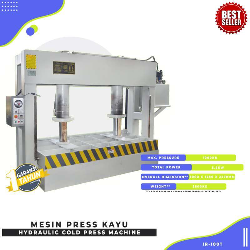 Jual Mesin Press Kayu - Hydraulic Cold Press - IR-100T - Importir ...