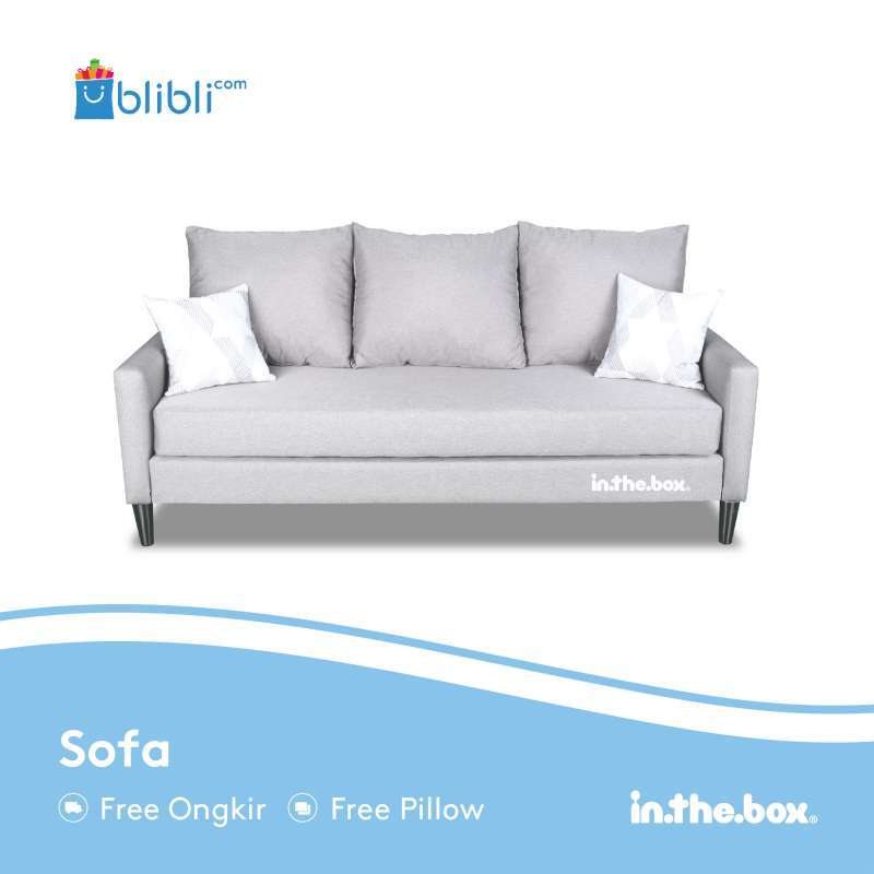 Jual INTHEBOX Pocket Spring Sofa 3 Seater Minimalis Free 2 Bantal Sofa ...