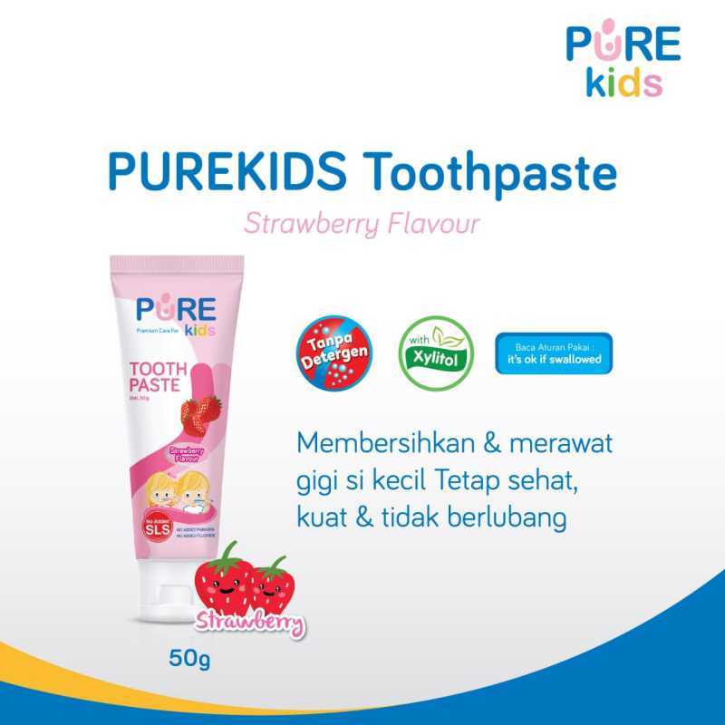 Jual Pure Kids Toothpaste Strawberry 50gr di Seller House Of Convend ...