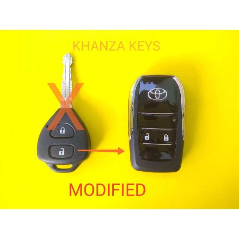 Jual casing flip key toyota 2 tombol innova yaris vios fortuner hilux ...