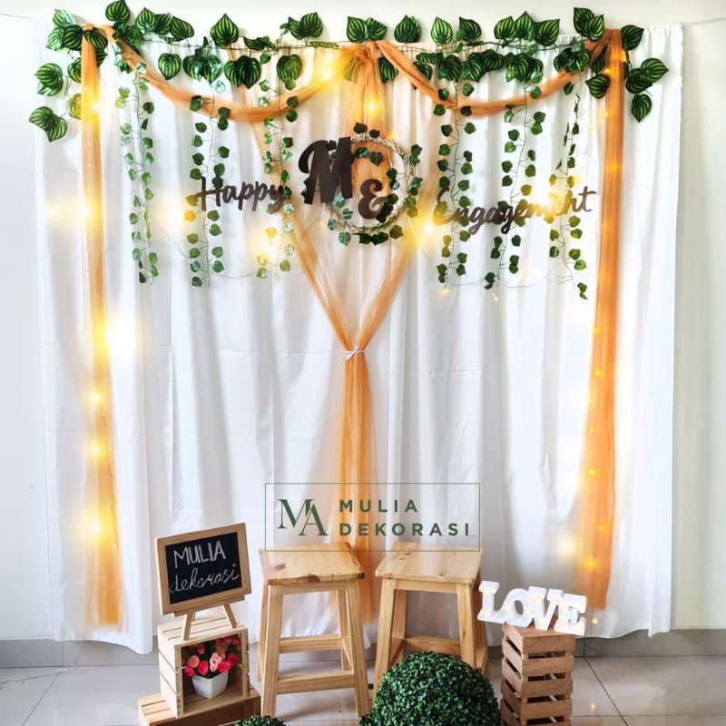 Jual Dekorasi Lamaran Tunangan Backdrop Nikahan Photobooth Diy Akad ...