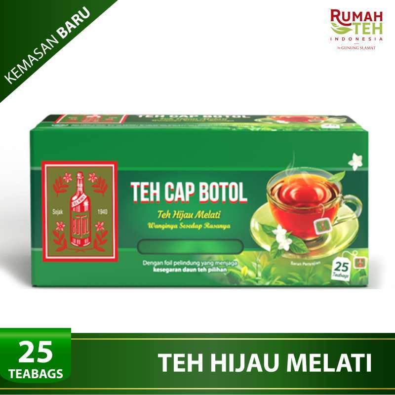 Jual Teh Cap Botol Aroma Melati Teh Hijau Celup [25 Tea Bags] Kemasan ...