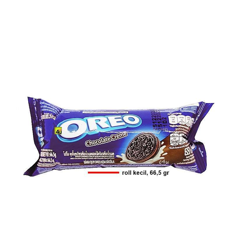 Jual Oreo Biskuit Sandwich CHOCOLATE [66 gr] ROLL PACK KECIL di Seller ...