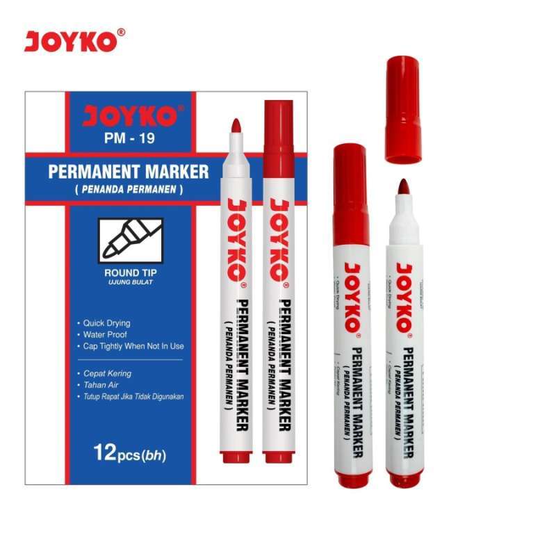 Jual Spidol Permanen Joyko PM-17 Permament marker Spidol Permanent ...