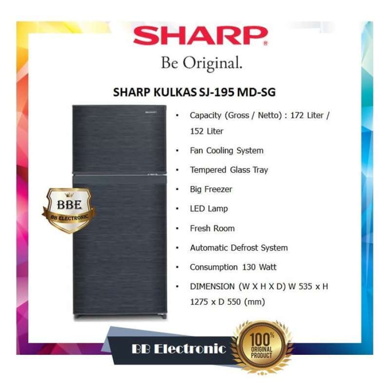 Jual Sharp Kulkas Sj 195 Md-sg Di Seller Breath Shop - Cengkareng Barat ...