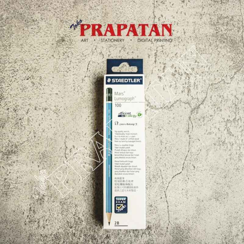 Jual Pensil Staedtler 2B Mars Lumograph Pack 12 pcs di Seller TOKO ...