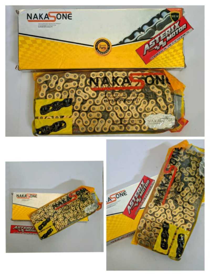 Jual Rantai roda Tebal warna gold ukuran 428H 140L NAKASONE di Seller ...