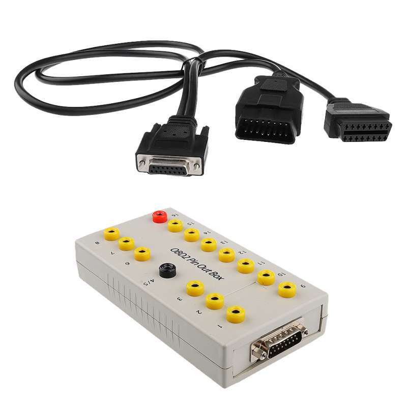 Promo Breakout Box OBD2 EOBD Tester 16 Pin Out Diagnostic Pinout for ...