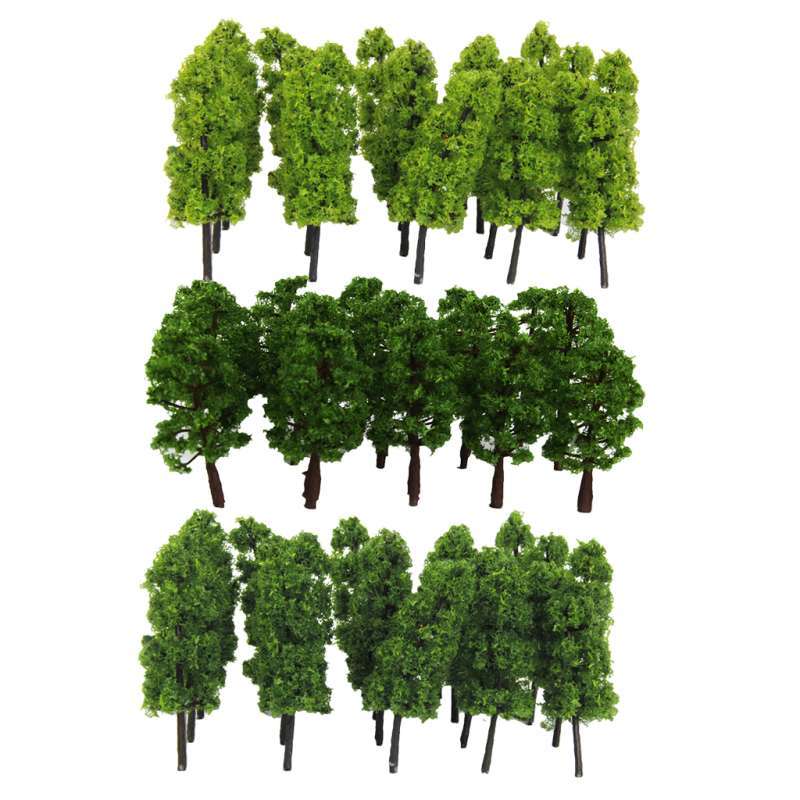 Jual 40Pc 1/150 Scale Green Tree Model for Train Railway Diorama ...