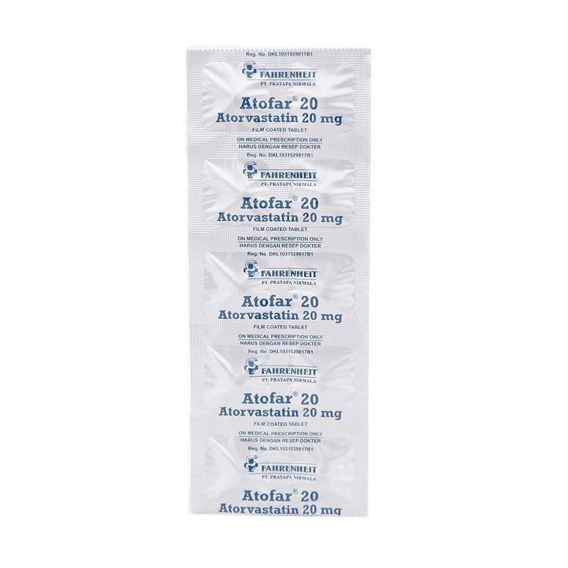 Jual Fahrenheit Atofar 20 Obat Resep Dokter [10 Tablet/ 1 Strip] Di ...