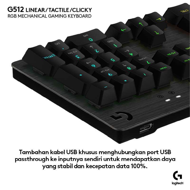 Promo Logitech G512 Rgb Mechanical Gaming Keyboard Diskon 3% Di Seller ...