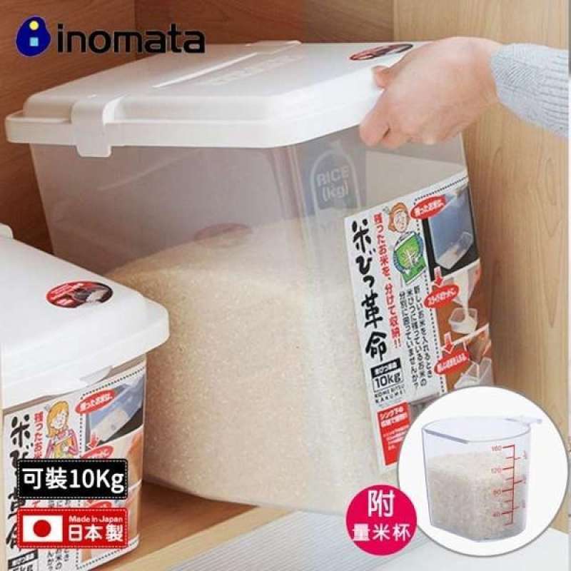 Jual (inomata)[Japan INOMATA] Clamshell transparent rice storage box ...