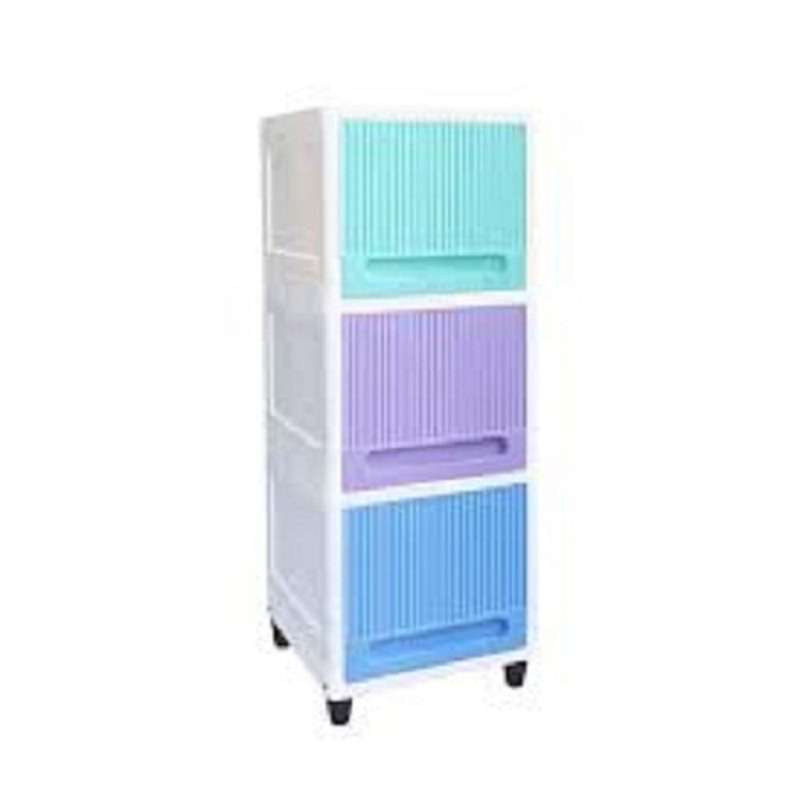 Jual lemari plastik cabinet box 3 susun single warna olymplast di ...