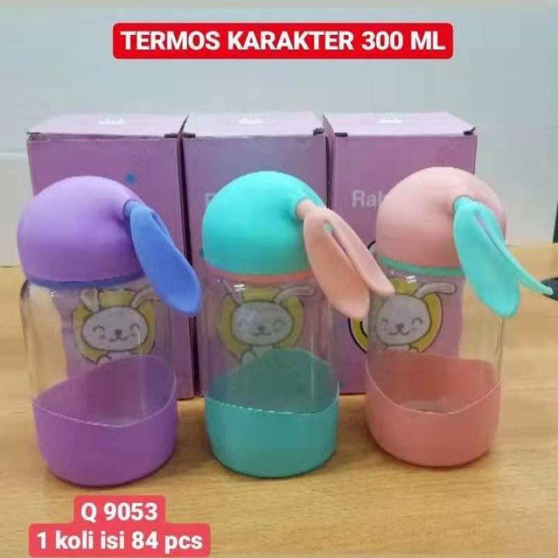 Jual Botol minuman kaca 280ml lucu bottle air minum termos 092 di ...