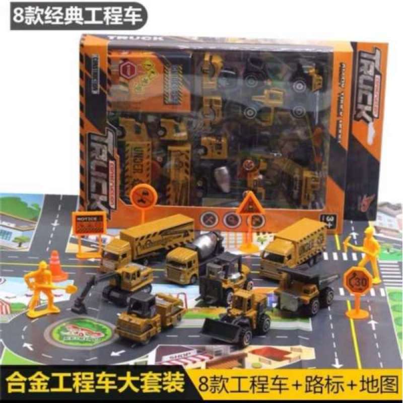 Promo Mainan Truck Diecast Playmat Mobil Konstruksi Diskon 5% di Seller ...