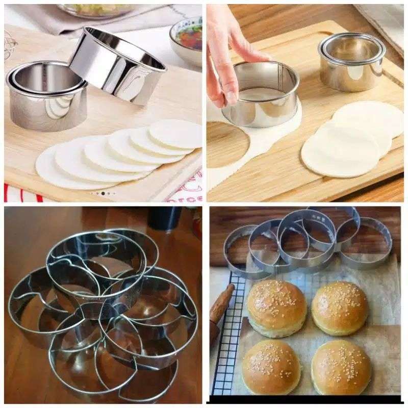 Jual Cetakan roti burger 12 pcs / Ring cutter / Ring roti bulat ...