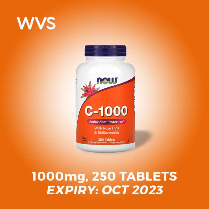 Jual Now Foods Vitamin C-1000 Rose Hips and Bioflavonoids - 250 Tablets ...