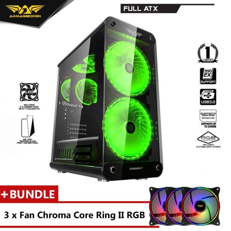 Jual Armaggeddon Casing Pc Gaming Kagami K7 RGB - Full ATX Gaming ...