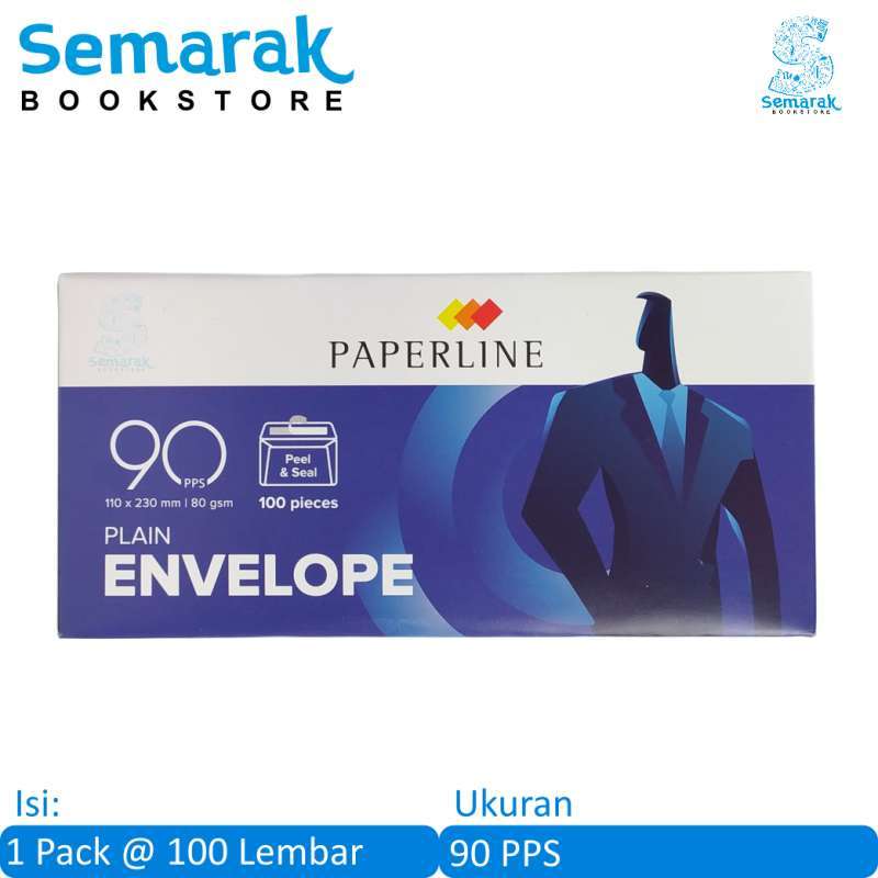 Promo Paperline Plain Envelope Amplop Putih No. 90: 110 x 230 mm [1 ...