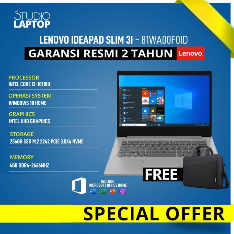 Jual Laptop Lenovo Ideapad Slim I I U Gb Gb W Ohs Wa F Id Di Seller Studio