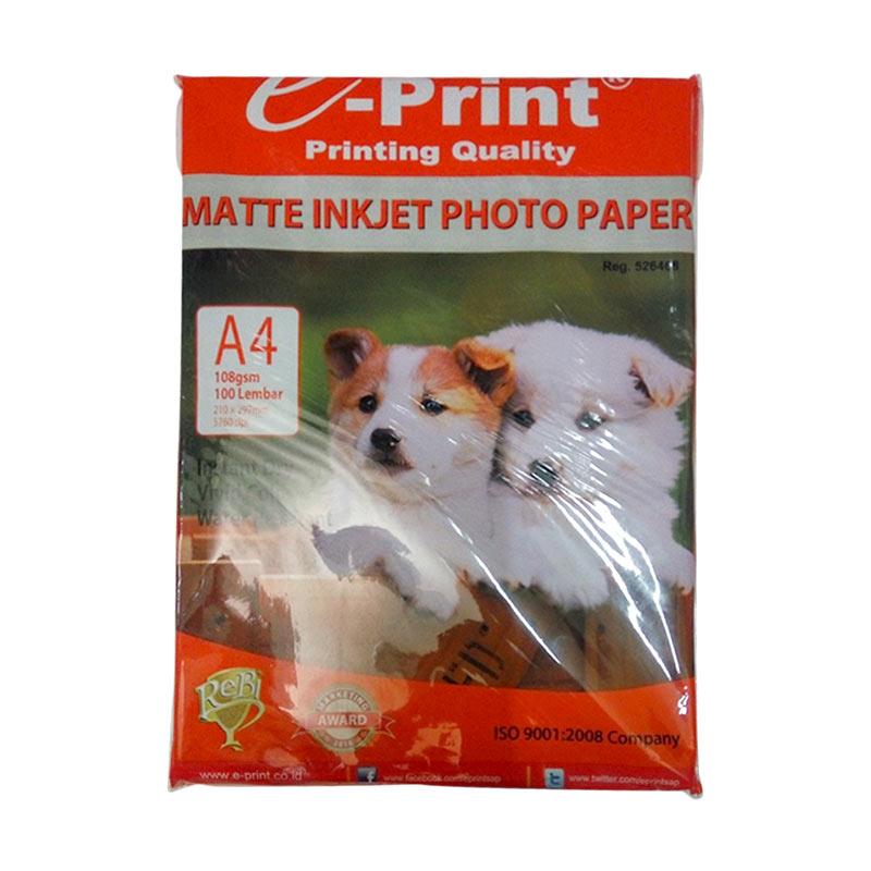 Promo E-print Inkjet Photo Paper [a4/ 108 Gsm] Diskon 26% Di Seller ...