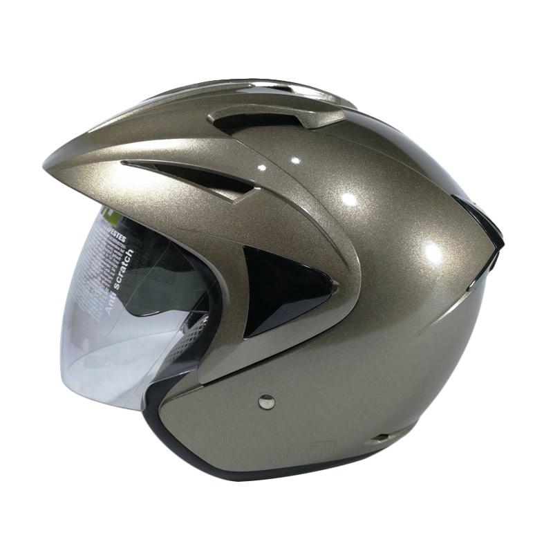 Jual Hiu Arrow Double Visor Helm Half Face - Dark Granito Terbaru ...