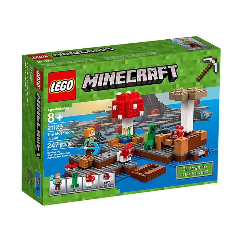 Jual Lego Minecraft 21129 The Mushroom Island Blocks & Stacking Toys Di ...