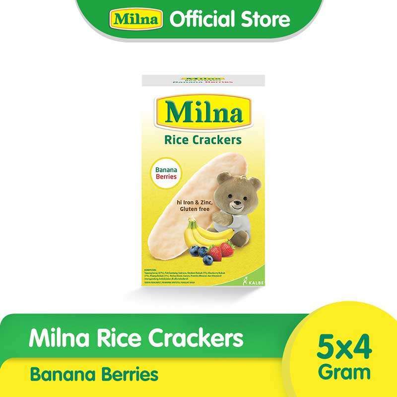 Jual Milna Rice Crackers Biskuit Bayi Banana Berries 20 g di Seller ...