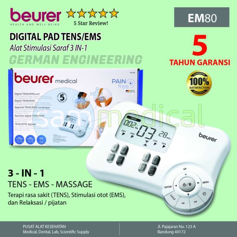 Jual Beurer EM 80 3-in-1 Digital TENS EMS Peralatan Medis - - Putih di ...