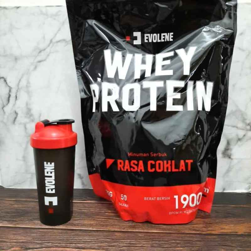 Jual Susu Fitnes EVOLENE Whey Protein 4.2 Lbs 1900 Gram 50 Sachet free ...