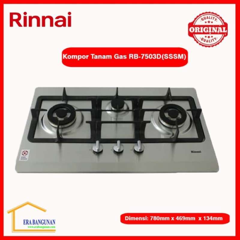 Jual Built-in Gas Hob Kompor Gas Tanam 3 Tungku Rinnai RB-7503D (SSSM) - Multicolor di Seller ...