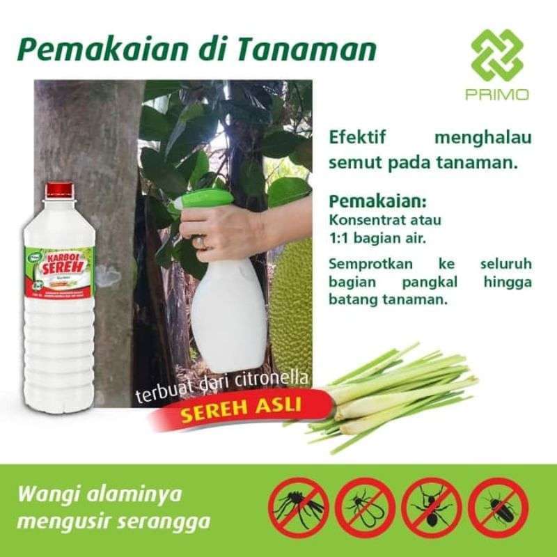 Jual Primo Karbol Sereh 700 Ml Konsentrat Citronella Asli Pouch - - Di ...