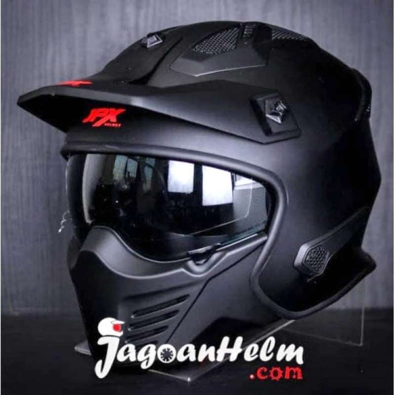 Promo JPX HELM MX726R SOLID | BLACK DOFF RED | MX726 R CROSSOVER MX ...