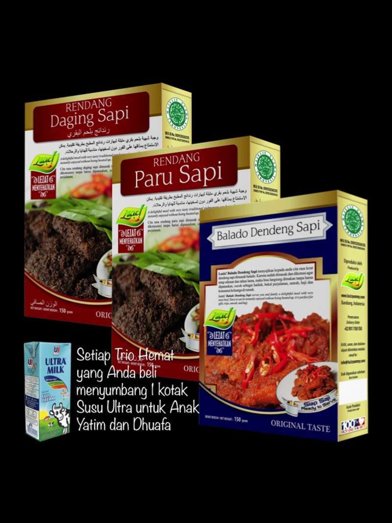 Jual Trio Hemat 1 BALADO DENDENG SAPI 1 RENDANG PARU SAPI 1 RENDANG ...
