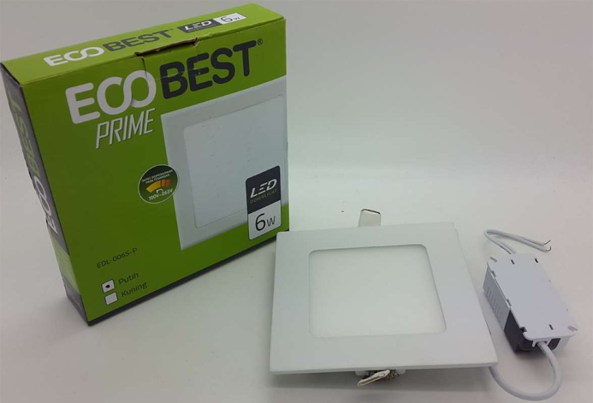 Promo Model kotak Eco best prime 6w cahaya putih LED Panel Light ...