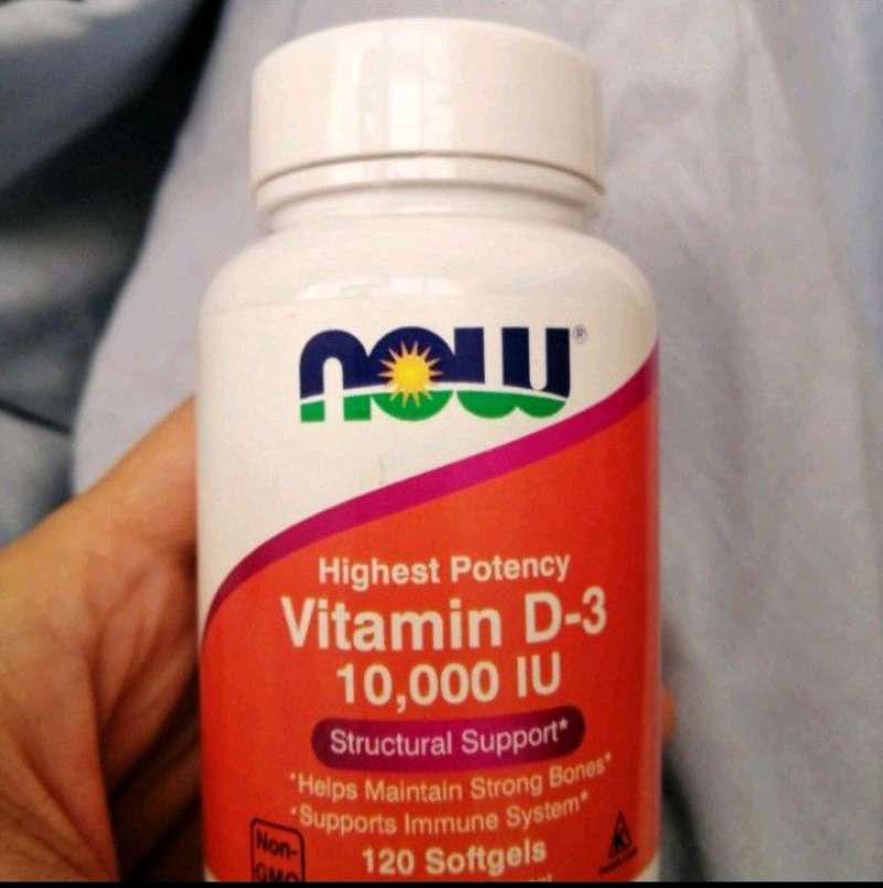 Jual NOW Vitamin d3 10000 iu 120 softgels Original USA, Vitamin ...