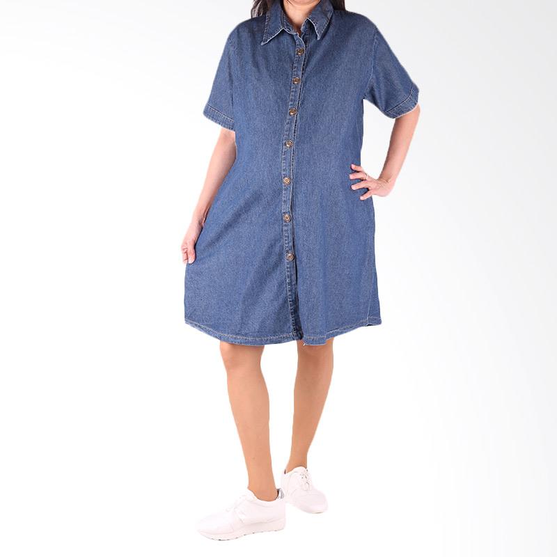 Jual Hmill 1455 Baju Dress Hamil - Blue Jeans Di Seller Toko Baju Hamil ...