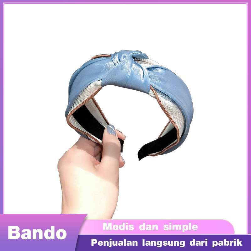 Jual Bando Sisi Lebar Model Silang Warna Fresh Baru Jepit Rambut Manis ...