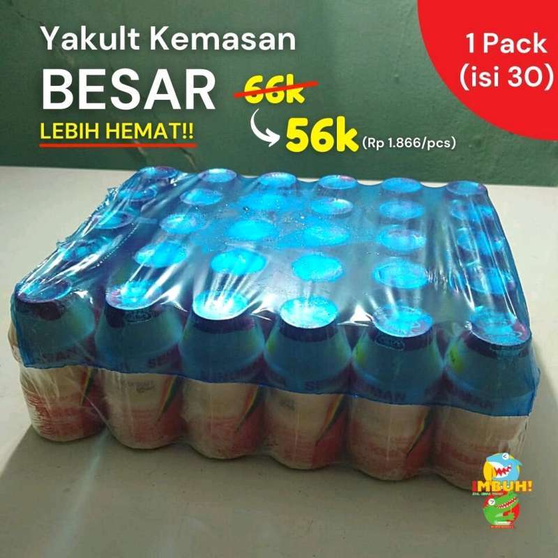 Jual Yakult 1 Pak 30 Botol - Pack Susu Fermentasi Yogurt Murah di ...