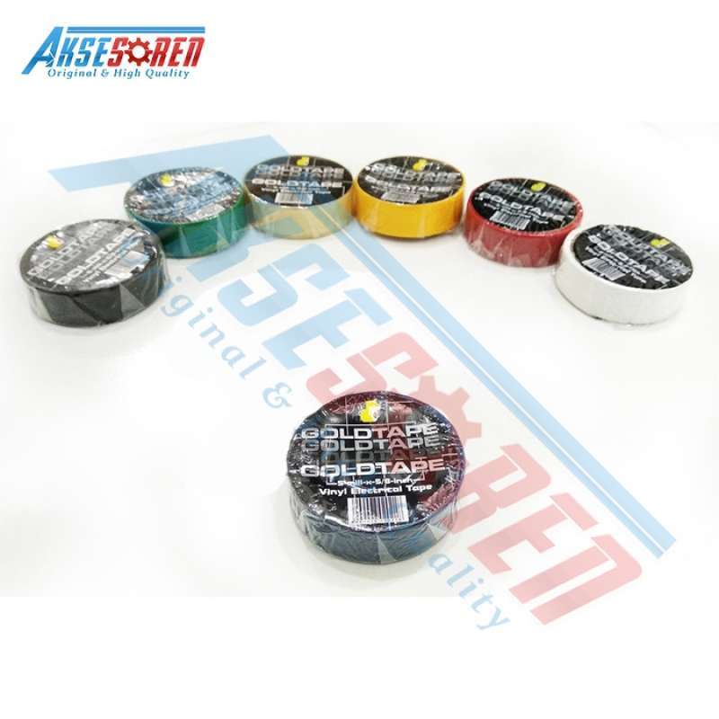 Promo Solasi Kabel Listrik Gold Tape [1 Slop/10 Roll] / Isolasi Listrik ...