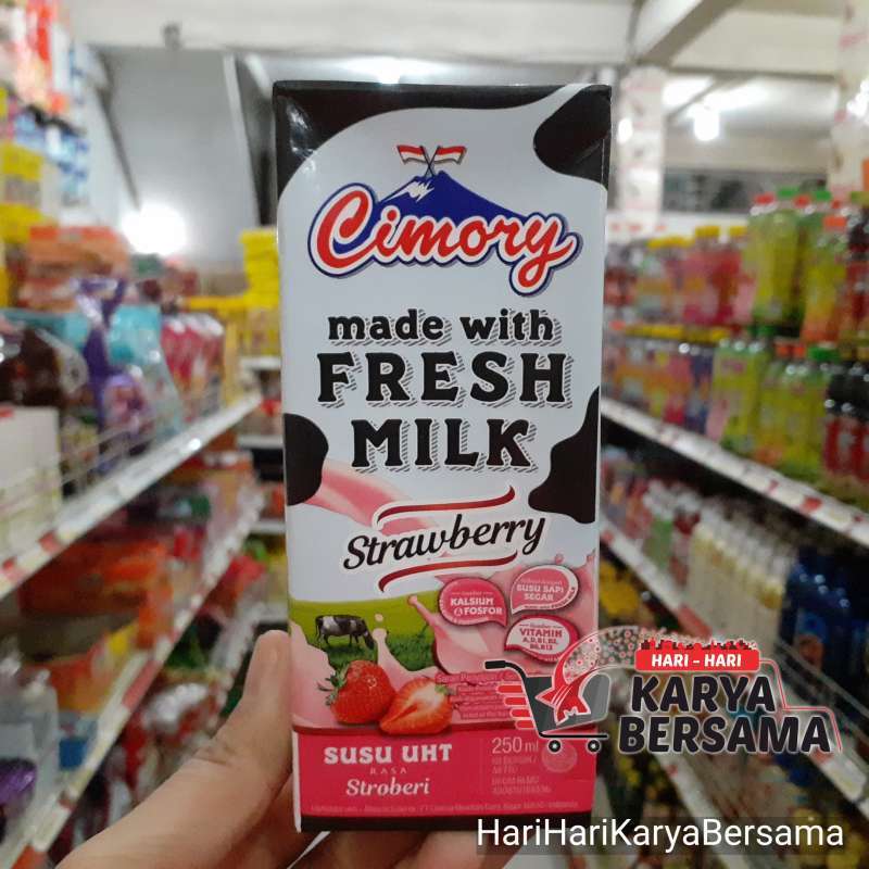 Jual CIMORY FRESH MILK STAWBERRY SUSU UHT 250ML di Seller ...