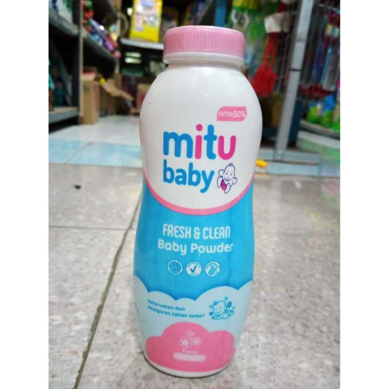 Jual Mitu Baby Powder Fresh & Clean floral 100gr + 50gr di Seller ...