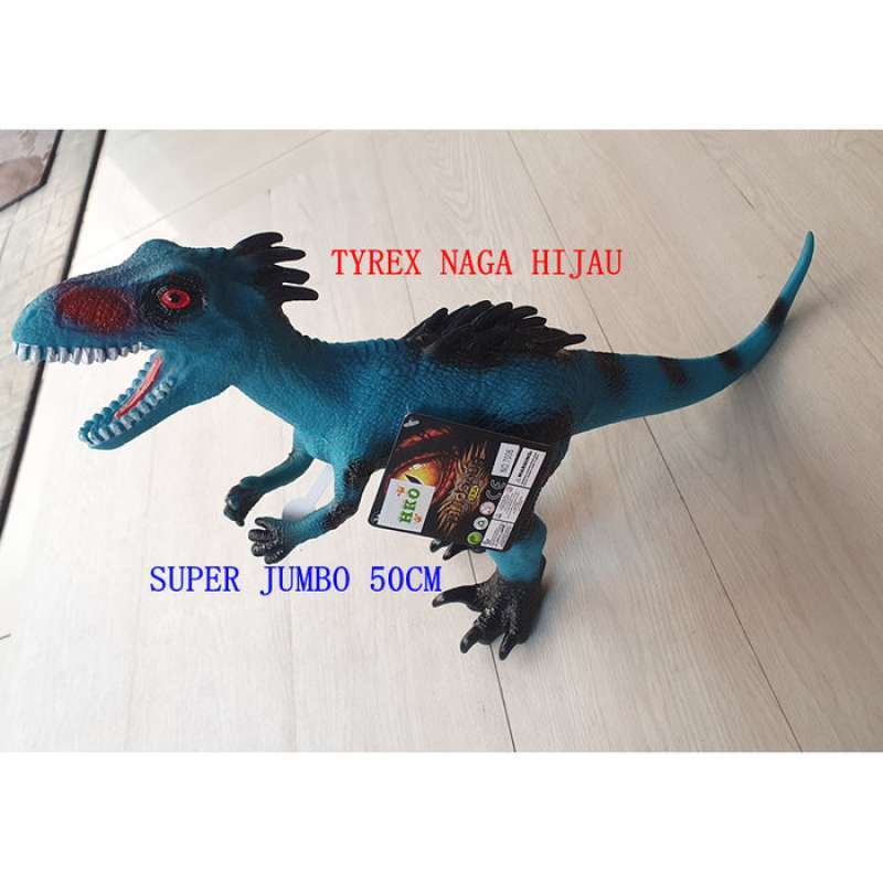 Promo DINOSAURUS TYREX NAGA DRAGON HIJAU SUPER JUMBO BESAR BONEKA DINO ...