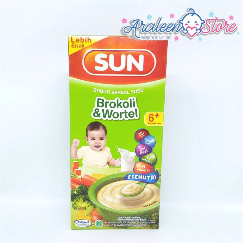 Promo SUN Bubur Bayi MPASI 6 Bulan rasa Brokoli Wortel [120 gr] Diskon ...