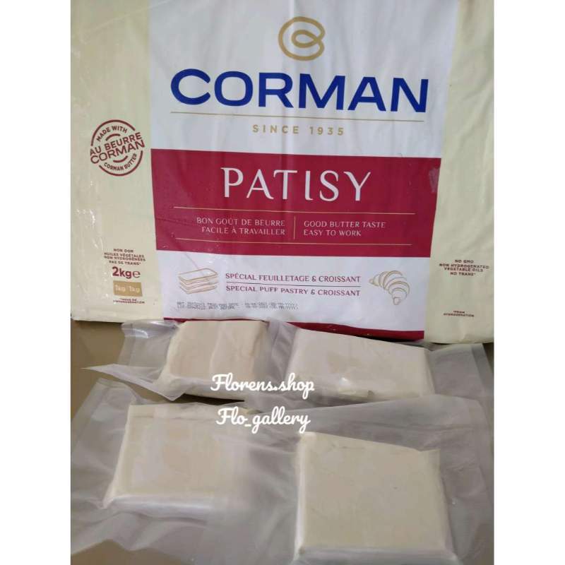 Jual (100gram) CORMAN PATISY BUTTER SHEET / KORSVET CROISSANT/ KORSVET ...