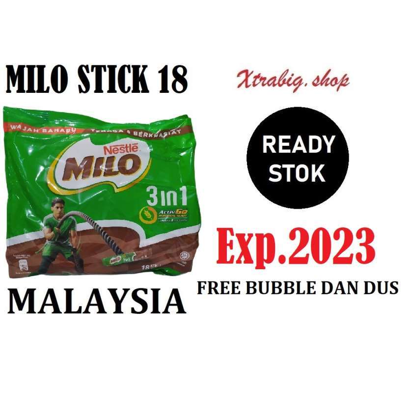 Jual Milo Stik 18 Sticks Sachet Activ-Go Activ Go Malaysia 3in1 Minuman ...