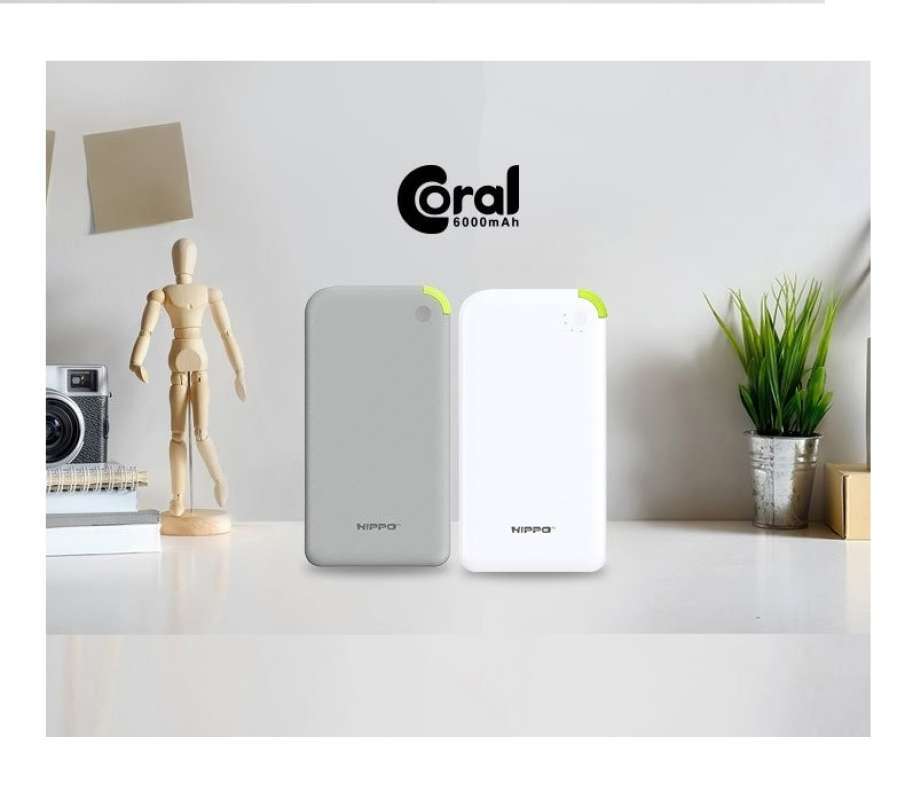 Promo Hippo Power Bank Coral 6000mAh Smart Detect Charging (SDC) - Unit ...