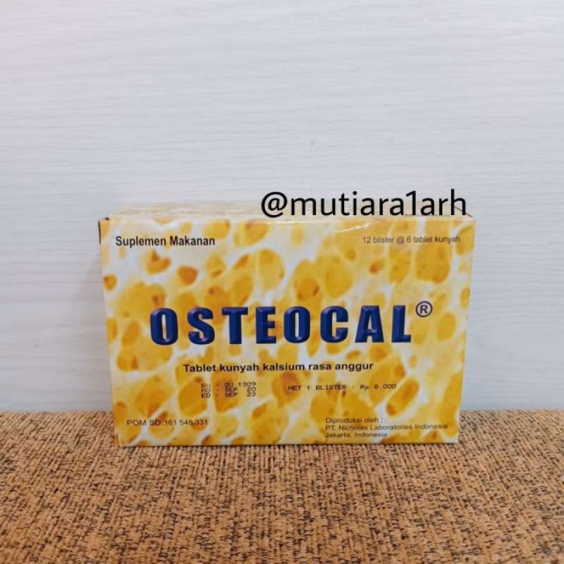 Jual OSTEOCAL KALSIUM 1BOX ISI 12 STRIP di Seller TiaraShop - Wanasari ...